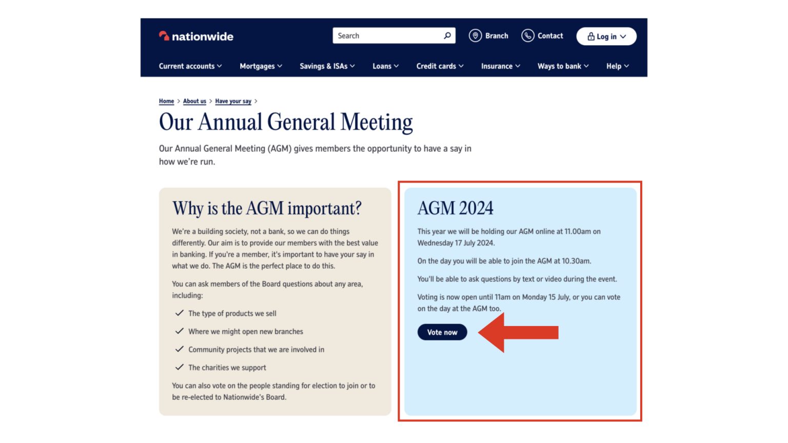 How to vote in the Nationwide AGM – Give Nationwide Members a Say on ...